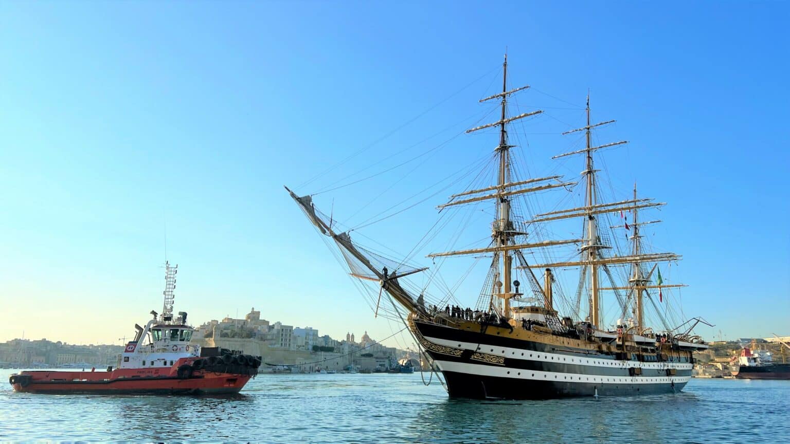 The visit of the Italian Navy sail training ship Amerigo Vespucci ...