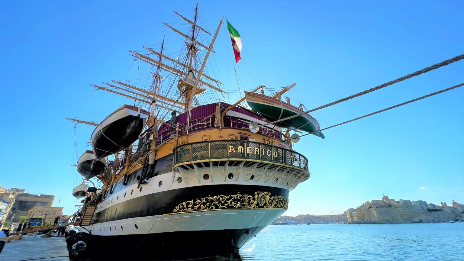 The visit of the Italian Navy sail training ship Amerigo Vespucci ...